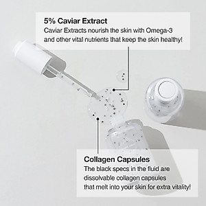 Premium Anti Aging Caviar Protein Fluid, Anti Aging Facial Serum for Face and Neck with Caviar Extracts, High nutrition Serum, Caviar Extracts Serum, 50ml/1.69 oz