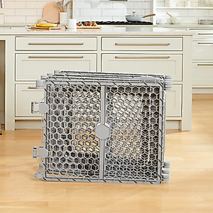 Regalo Plastic 192-Inch Super Wide Adjustable Baby Gate and Play Yard with Door, Award Winning Brand, 2-in-1, Bonus Kit, Includes 4 Pack of Wall Mounts, Gray