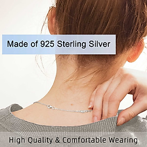 Sterling Silver Necklace Extenders for Women Necklace Extender Silver Chain Extension Bracelet Extender Sterling Silver Chain Extenders for Necklaces 3 Piece Set（1, 2, 3 inch）