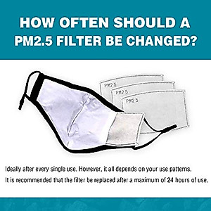 50 PCS PM 2.5 Filters Activated Carbon Filter Replaceable (50 pcs)