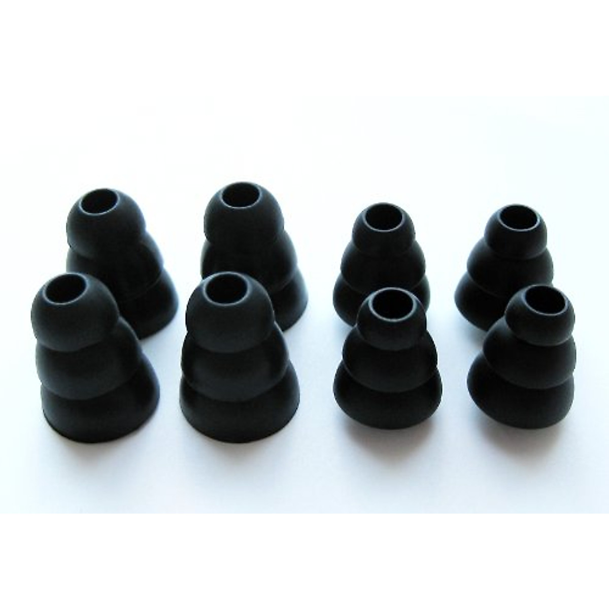 8pcs (M-SLB) Triple Flange Eartips Compatible with Westone W10 W20 W30 W40 W50 W60 UM PRO10 UM PRO20 UM PRO30 UM PRO50 UM1 UM2 UM2 RC UM3 UM3 RC UM3X UM3x RC 1 2 3 4 4R Adventure Alpha Beta Earphones