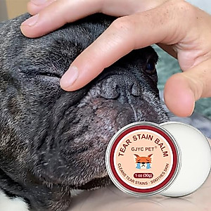 Pet Tear Stain Remover Balm - 1 oz (30g) Natural, Plant-Based Eye Care for Dogs and Cats - Gently Cleanses and Restores Sparkling Eyes