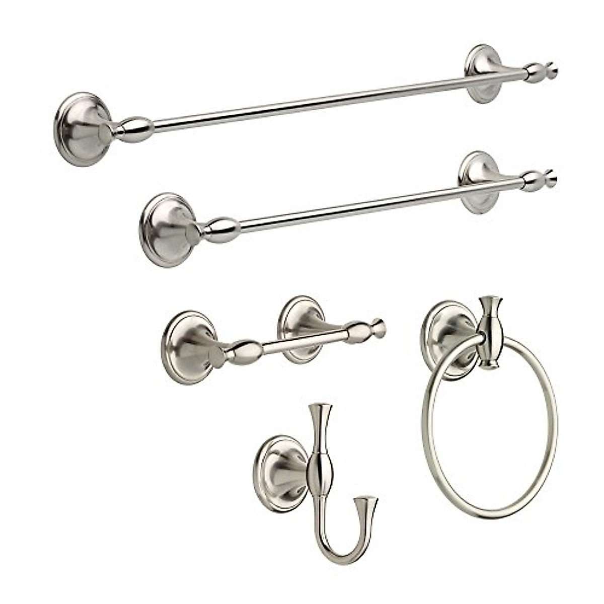 Delta Faucet Meridian Towel Hook, Robe Hook Satin Nickel Towel Holder for Bathroom, Bathroom Accessories, 136671