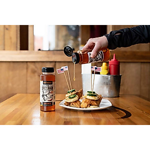 The Spicy Shark Hot Honey 12 oz Bottle 100% pure Spicy Hot Honey, Made in the USA, Gluten-Free & Paleo - Brand featured on Hot Ones