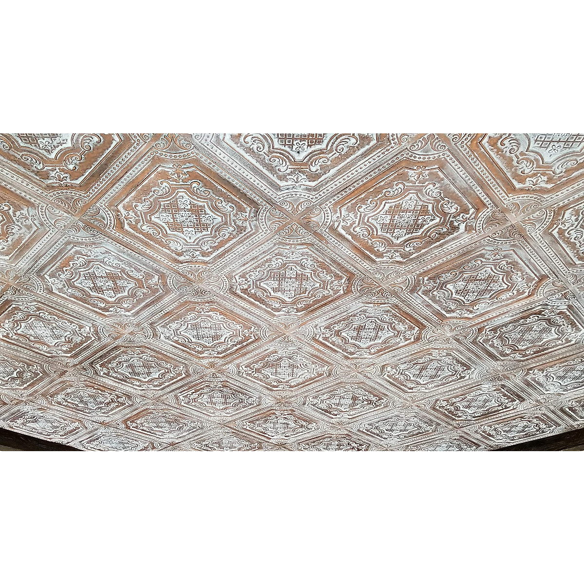 TD04 Weathered Copper Faux Tin Glue up, Drop in Ceiling Tile , Pack of 10 , Covers 40 sq.ft. Easy to Install, Great for DIY Projects, Suitable for Any Commercial or Residential Spaces.