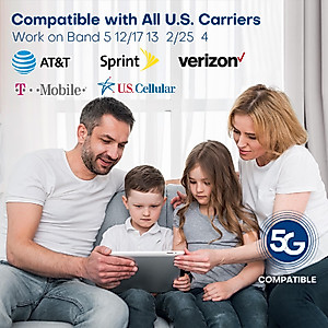 ZORIDA Cell Phone Signal Booster for Home and Office Up to 5500 sq ft Boost 5G 4G LTE for All US Carriers - Verizon AT&T T-Mobile & More, Cell Phone Booster with LCD & APP Service FCC Approved