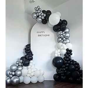 BAUANOOY 100pcs White Balloons 12 inch, White Latex Balloons with White Ribbon for Engagement Bridal Shower Bachelorette Birthday Wedding Party Decorations