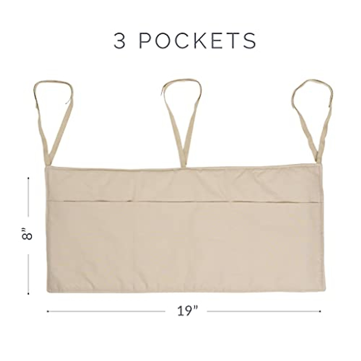 Natemia Baby Nursery Crib Organizer- Hanging Diaper Organizer for Crib - Made in Portugal