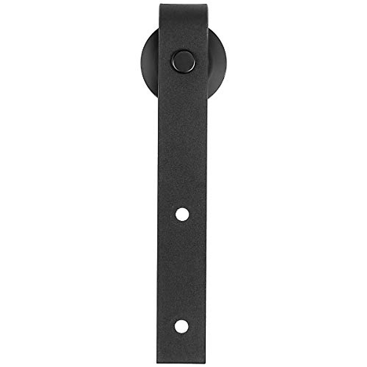 AmazonBasics Sliding Barn Door Hardware Kit, 6.6 Foot, J Shape, Black