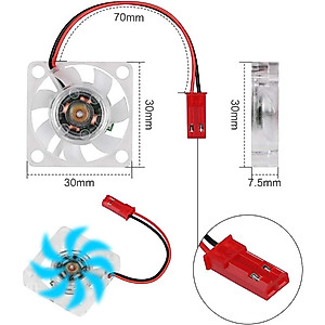 2/4pcs Raspberry Pi 4 Fan Raspberry Pi Cooling Fan Brushless CPU Quiet LED Cooling Compatible with Raspberry Pi 4/Pi 3/3B+/4B/Pi Zero w (2)
