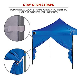 Ergodyne SHAX 6096 Tent Sidewall with Zipper Opening, Fits 10ft x 10ft Pop Up Canopy Tents,Blue
