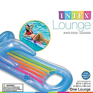 Intex King Kool Lounge Inflatable Swimming Pool Lounger with Headrest (3 Pack)