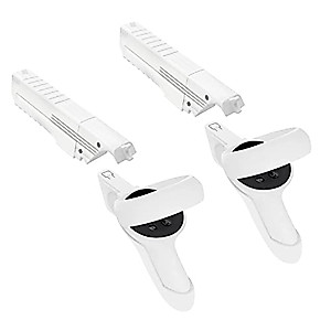 Eyglo Game Stock Cover Grip Attachment Accessories Compatible with Meta Quest 2 Touch Controllers,Enhance Arizona Sunshine Robo Recall Pavlov Onward VR FPS Gaming Experience (White)