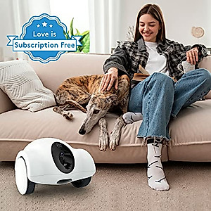 Dog Camera, Pet Camera Indoor with Phone App Cat Camera 15 Days Long Standby Pet Robot for Dog Treat Camera Dispenser Feeder 1080P Full HD Home Wifi Camera 360°Move Freely 2-Way Audio (2.4G WiFi ONLY)