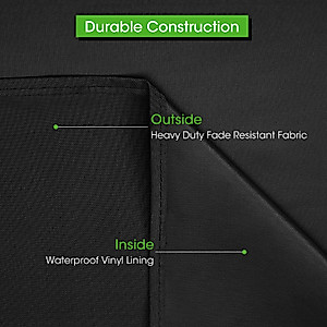 Mightify 63 Inch Grill Cover, Outdoor Gas Grill BBQ Cover Heavy Duty Waterproof and Fade Resistant Compatible with Weber Genesis 300 Series Grills, Compared to Weber 7757