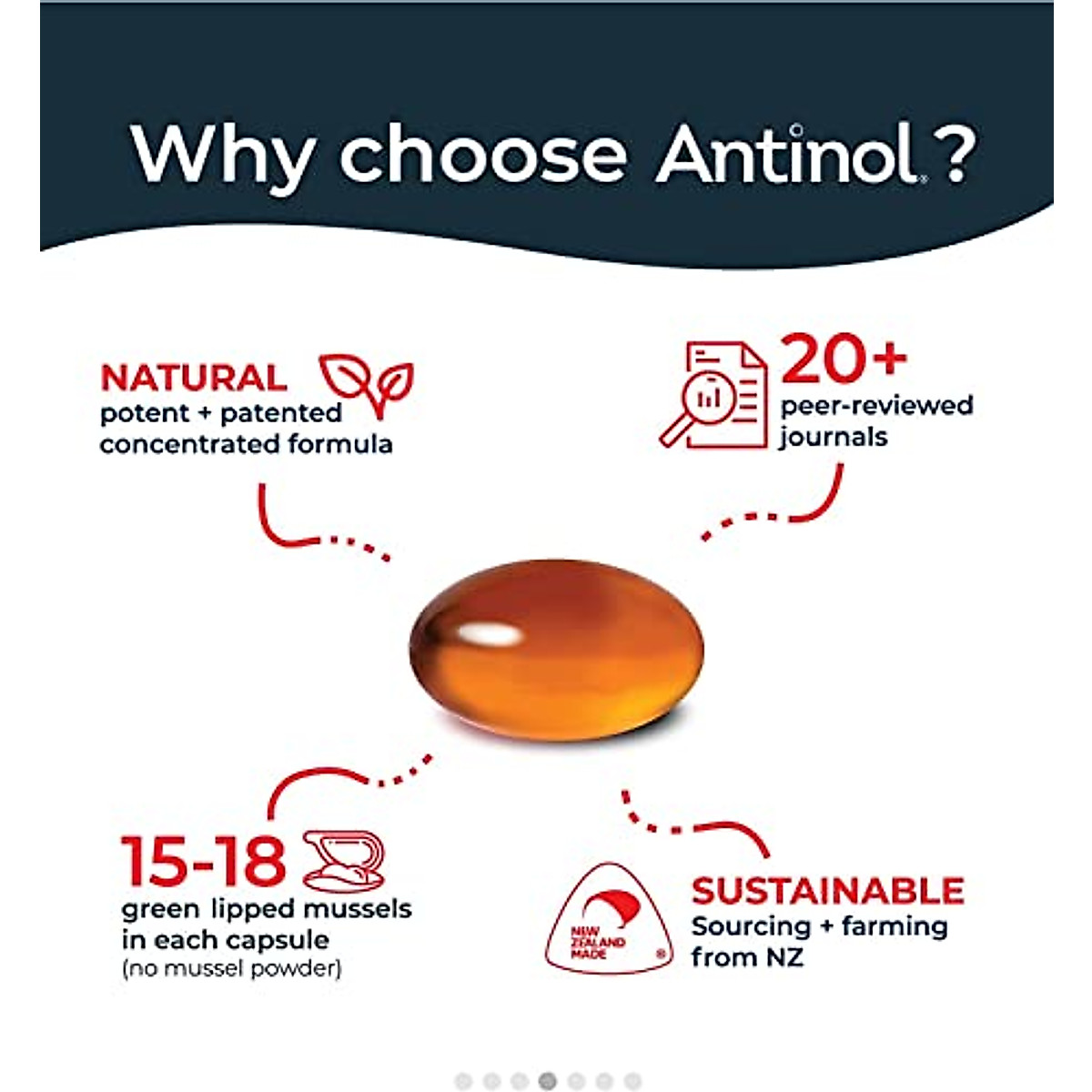 Antinol - The Natural Super Potent Joint Supplement for Dogs (60 Softgels)