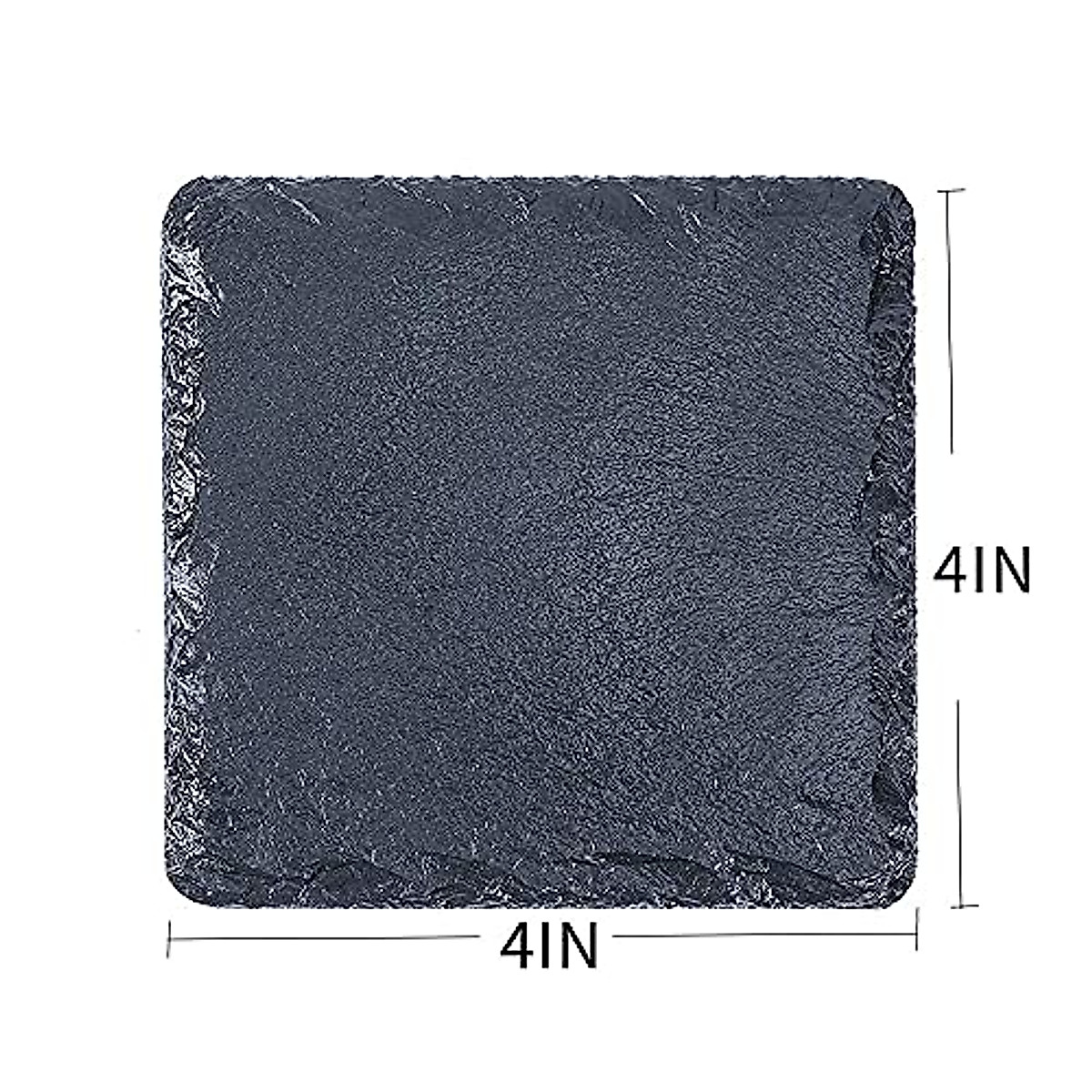 Slate Drink Coasters Set of 10-4" x 4" Drink Coasters Handmade Coasters for Bar and Home, Black