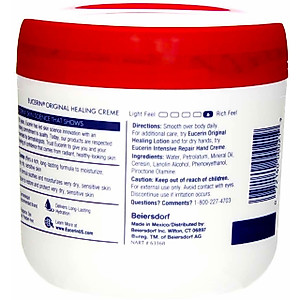 Eucerin Original Healing Rich Creme 16 oz (Pack of 3)