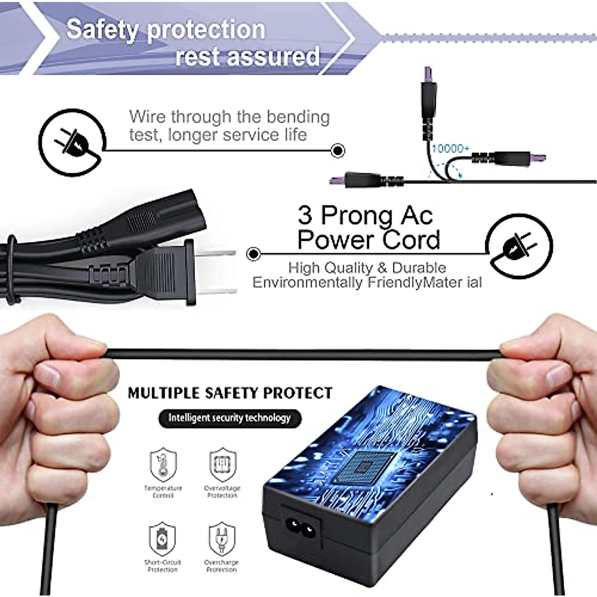 BURFLO 32V 1560mA 0957-2105 Ac Adapter 0957-2269 for HP Photosmart B210 C7250 C7280 C5180 Officejet 2620 4500 6000 6500 7500A Deskjet 6840 6940 All-in-One Printer 0957-2286 Power Supply Cord Cable
