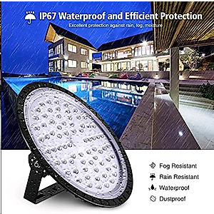 500W UFO LED High Bay Lights,65000LM Factory Warehouse Industrial Lighting,IP67 LED Commercial Lights-LED Garage Lights for Factory Workshop Barn