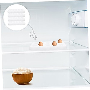 Mobestech 2 Sets 10 Egg Trays Egg Cases Kitchen Egg Holder Refrigerator Egg Storage Organizer Egg Placing Holder Fridge Eggs Holder Containers with Lids Customized Storage Rack Foam White