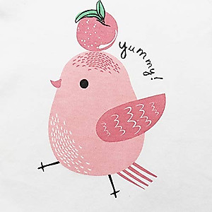 COBROO 2-Pack Baby Girl Footies Pajamas with Mittens 100% Cotton Lucky Birds Baby Girl Pajamas Set 0-3 Months