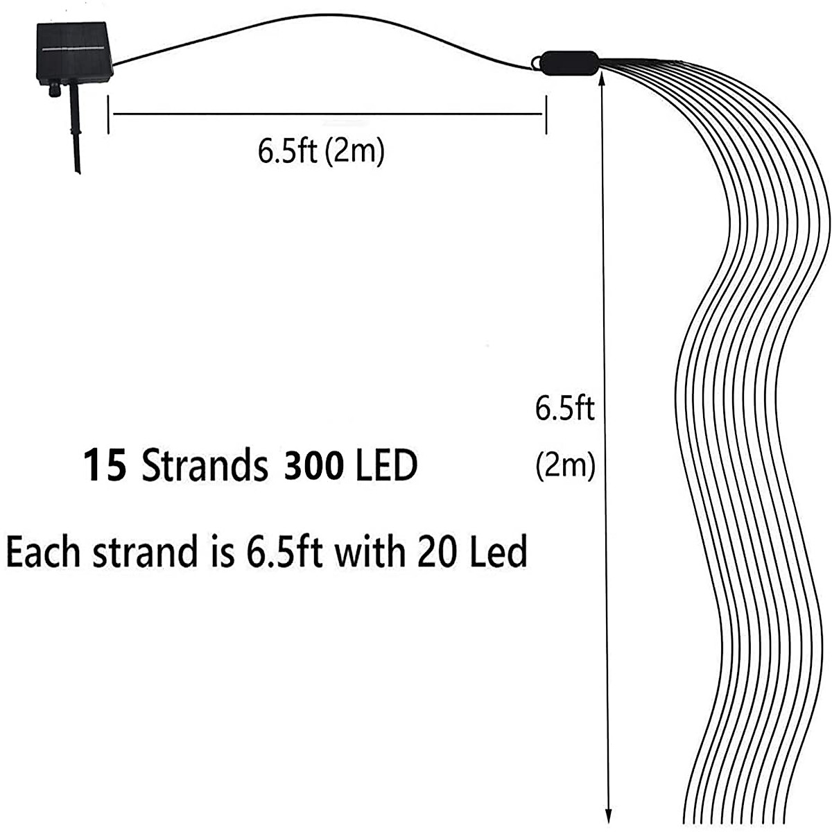 BIGKJYBC 300 LED Upgraded Solar Fairy Watering Can Lights, Remote Control Solar String Lights Outdoor Waterproof Firefly Bunch Lights, Fairy Lights for Vines Garden Wedding Tents Decor(Warm White)