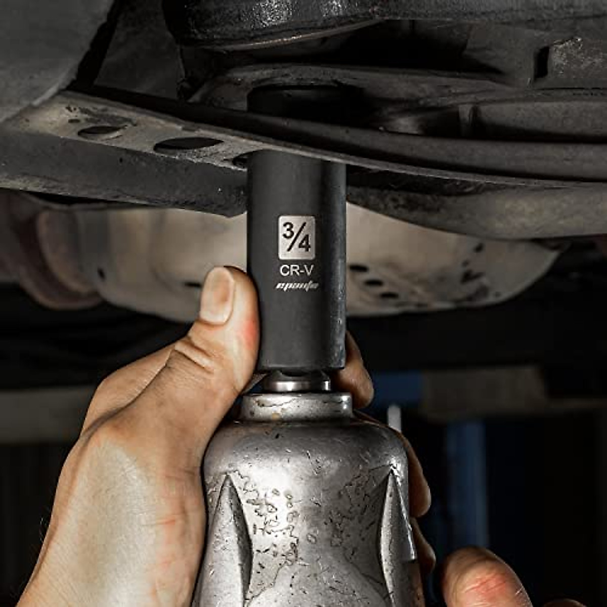 EPAuto 1/2-Inch Drive SAE Deep Impact Socket Set, Cr-V, 6 Points, 11 Sockets