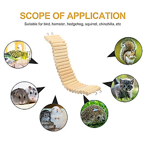 POPETPOP Guinea Pig Cages Hamster Wooden Ladder Hamster Climbing Toy Bendable with Hooks for Guinea Pig Small Pet Reptile Rat Gerbil Chinchilla Chipmunk Hedgehog Guinea Pig Hideout