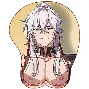 Sonsoke Honkai Star Rail Game Men Figure Wrist Support Gel Mouse Pad Ergonomic Mouse Pad Gaming Mouse Pad Non Slip 3D Mouse Pad (Jing Yuan)