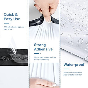 Metronic 300 Pcs Poly Mailers 10x13, Medium Size Shipping Bags for Small Business Supplies, White Poly Mailer Bags for Clothing Packing Supplies, Strong Adhensive Shipping Mailing Envelopes Self Seal