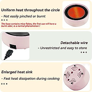 Drizzle Pink Electrical Cooker 1.8L - 6 in 1 Soup,Prridge,Noodle,Steamer,Hot Pot,Delay Start - Multifunctional Hot Pot Non-stick Portable Pan - Egg Rice Ramen Oatmeal Steak Pasta - Dorm Office Hotel Camping