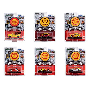 Greenlight 41125 Shell Oil Special Edition Series 1 Complete Set of Six (6) Diecast Models 1:64 Scale