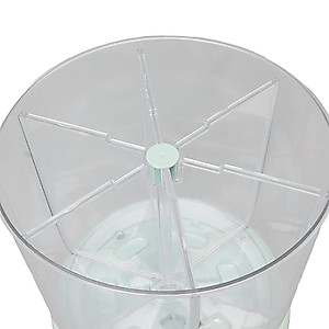 Food Dispenser | 12KG Large Capacity Grain Storage Container | 360° Rotatable | 6 Grid Dry Food Storage Box with Lid | Ideal for All Beans, Barley, Millet, Rice (Green)