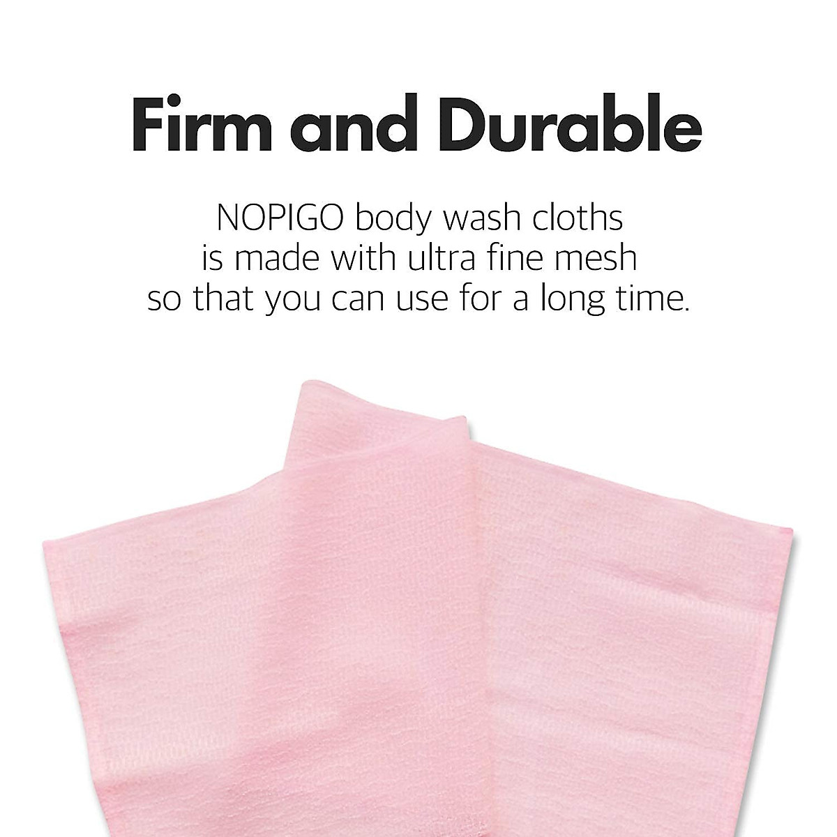 Premium Exfoliating Washcloth Towel(4 Color) Korean Loofah Bath Sponge Long Back Scrubber African Bath Sponge African Long Net for Shower/It Becomes Softer as You use.by NOPIGO