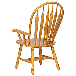 Sunset Trading Comfort Dining Arm Chair, 41", Light Oak