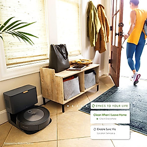 iRobot® Roomba® j7+ (7550) Robot Vacuum Bundle with Automatic Dirt Disposal - Wi-Fi Connected, Smart Mapping, Ideal for Pet Hair (+2 AllergenLock Dirt Disposal Bags)