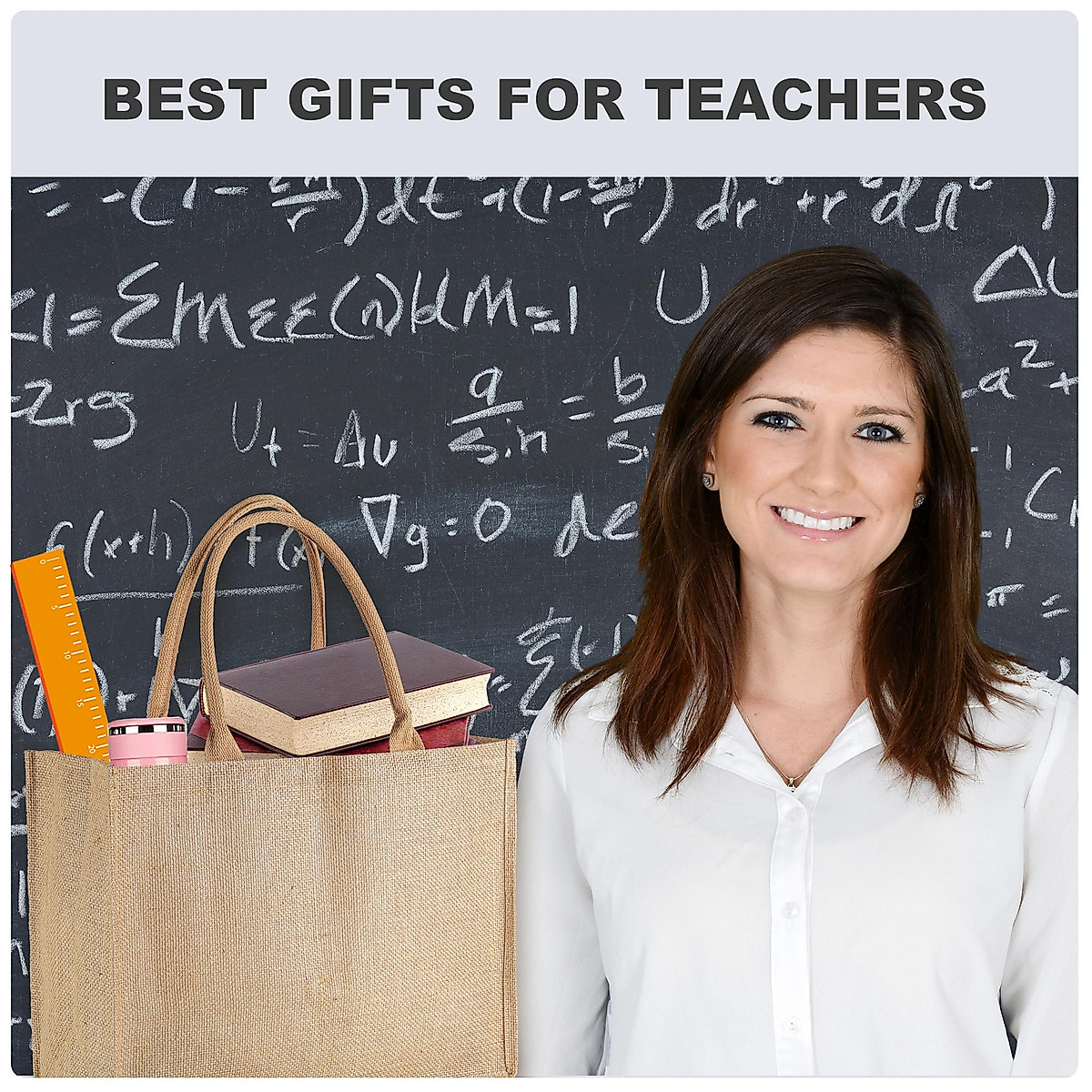 BeeGreen 8 Pack Burlap Jute Tote Bags Bulk X-Large Full Gusset with Inner Zipper Pocket & Cotton Handles Blank Burlap Bags for Beach Teacher Mother Bridesmaid Wedding DIY Decoration