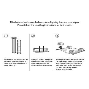 Deflecto EconoMat Clear Chair Mat, Hard Floor Use, Rectangle, Straight Edge, 46” x 60” (CM2E442FCOM)