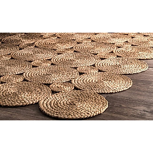 Arise Export Braided Rugs, Decorative Pattern Area Rug, Stain Resistant Natural Beige Floor, Entrance Farm House Rug, Natural Beige (2'X3' Feet)