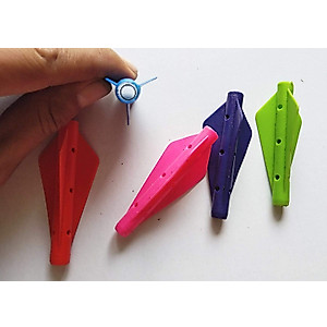 GPP 50pcs Arrow Feather TPE one-Piece Quickfletch Twister Vanes for Arrow Archery Fletching Arrow Vanes Suit for 7mm Arrow Shaft