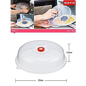 JapanBargain, Japanese Microwave Plate Cover Easy Grip Microwave Splatter Guard Lid With Steam Vent Dishwasher Safe Made in Japan, 9-inch