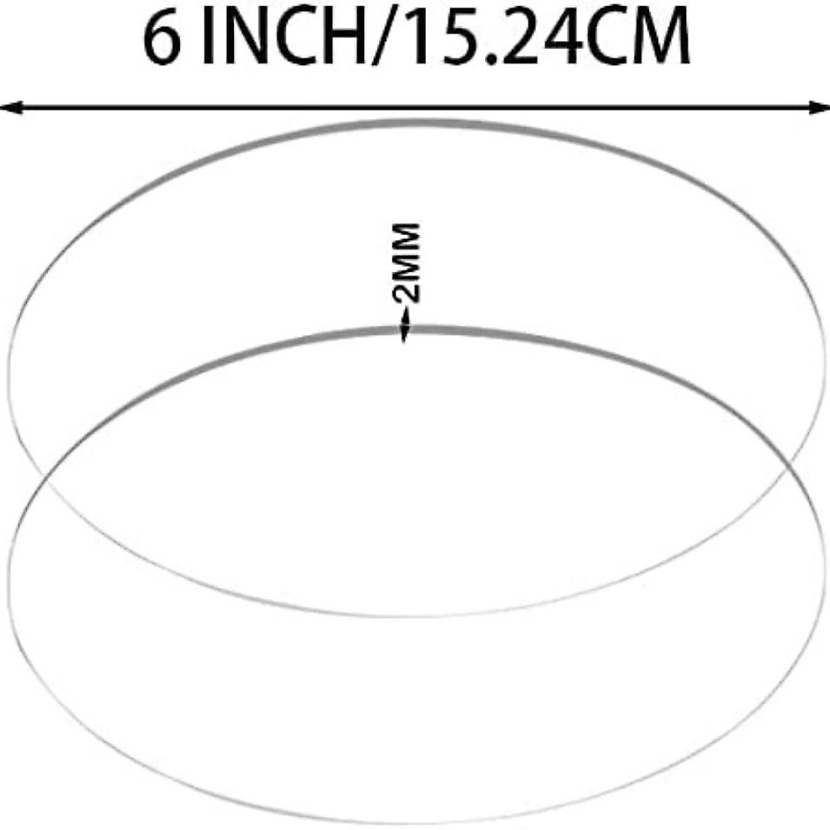 Frosted Acrylic Cake Circle, Blank Disc for D.I.Y - 6 Inch Diameter Acrylic Round Disc, Perfect for Cake Decorating Vinyl Craft Project - 6 Inch Multipurpose Plexiglass (3 Units)