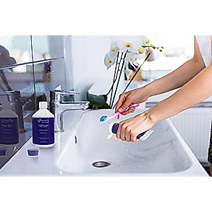 POPWHITE Natural Teeth Whitening Primer Purple Toothpaste, Botanical Formula for Safe, Gradual Teeth Whitening at Home, Mint Flavor Teeth Whitening Toothpaste, 4 oz - Manufacturer Date 9/21