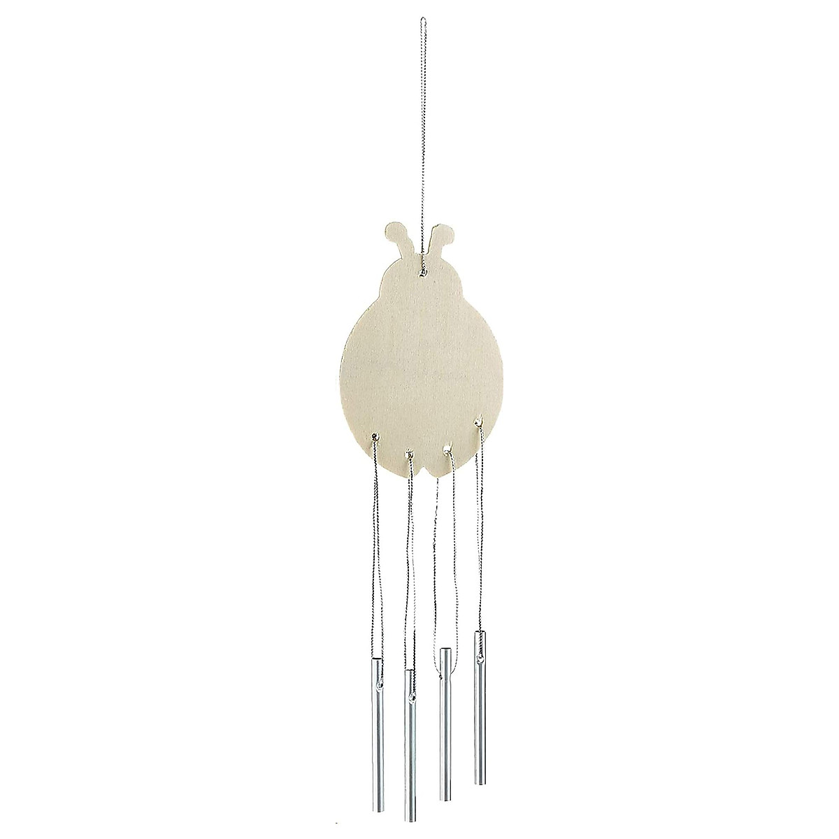 Baker Ross-E8743 Wildlife Wooden Windchimes, Perfect for Children to Design and Decorate, Ideal for School, Home Craft Group Activities (Pack of 4), 10cm, 4 Pack