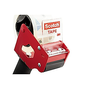 Scotch Packaging Tape Dispenser, Holds Tape up to 2" Wide, No Tape Included (ST-181),Red