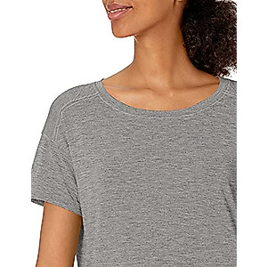 Amazon Essentials Women's Studio Relaxed-Fit Lightweight Crewneck T-Shirt (Available in Plus Size), Medium Grey Heather, X-Large