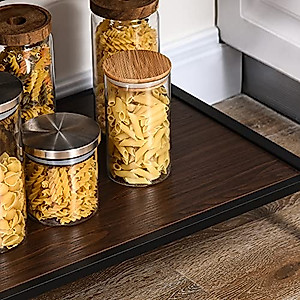 HOMCOM Industrial Wine Rack with 11-Bottles Holder, Free Standing Wine Shelf with Glass Holders for Home Bar, Kitchen, Dark Brown