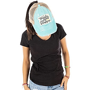Funky Junque Criss Cross Hat Womens Saying Baseball Hat - Tequila, Lime, and Sunshine - Mint