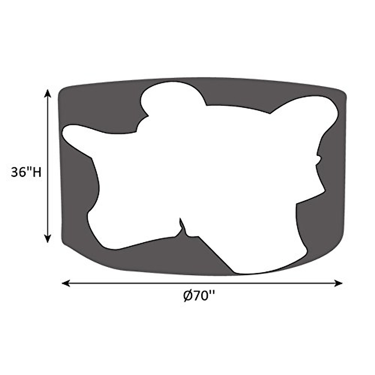 SORARA Abba Patio Round Table and Chair Set Cover Outdoor Porch Furniture Cover, Water Repellent, All Weather Protection, 70'' Dia.